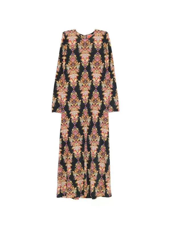 La DoubleJ Floral Print Long-sleeve Dress