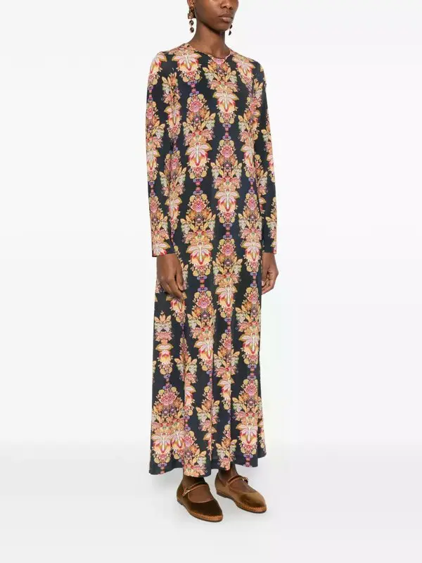 La DoubleJ Floral Print Long-sleeve Dress