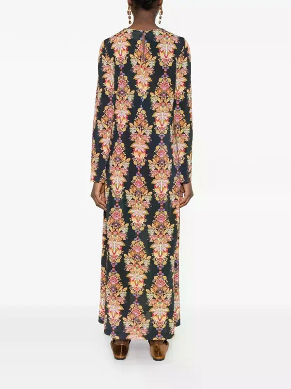 La DoubleJ Floral Print Long-sleeve Dress