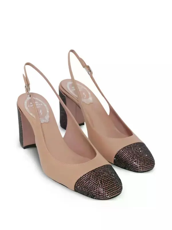 Rene Caovilla Rhinestone-embellished Slingback Pumps