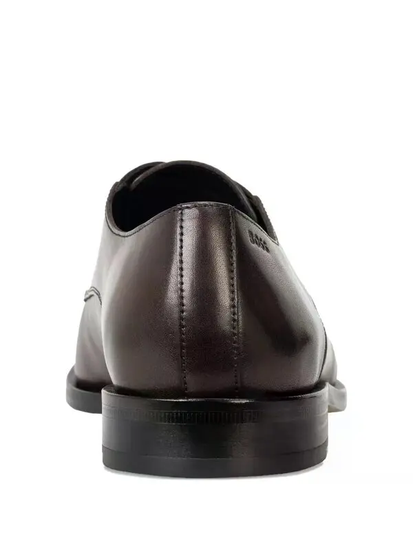 BOSS Leather Derby Shoes - Brown