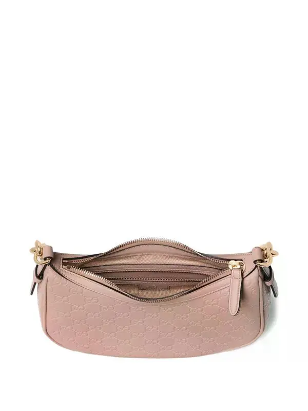Gucci Medium Logo Embossed Shoulder Bag - Pink