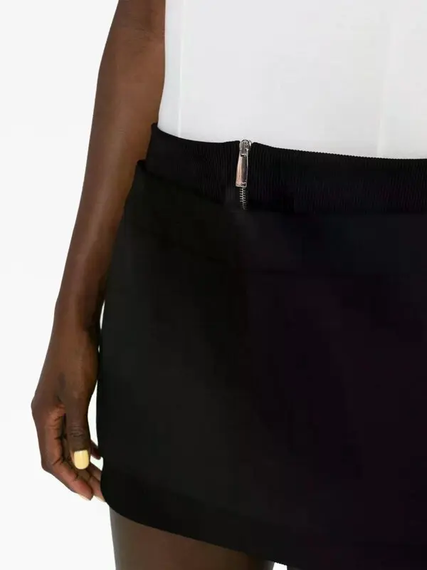 Off-White Ribbed-band Mini Skirt