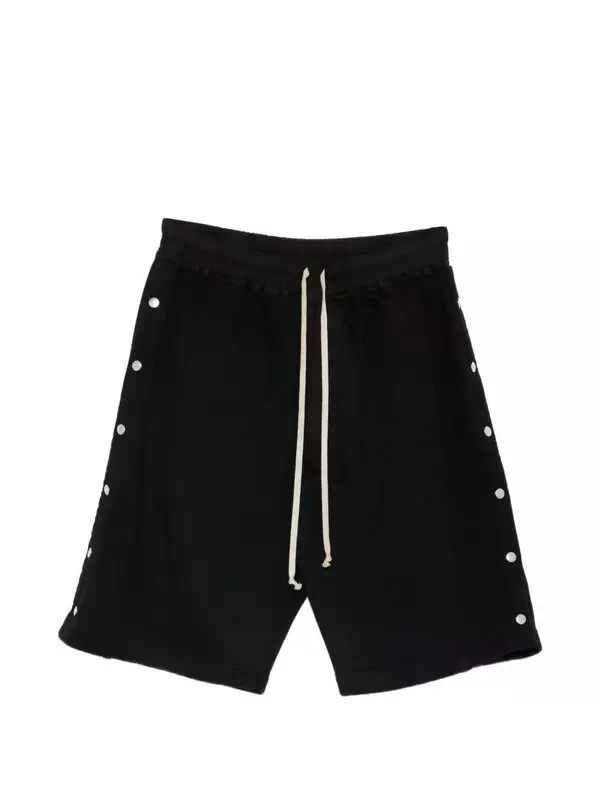 Rick Owens Drawstring Shorts With Snap Button Detail