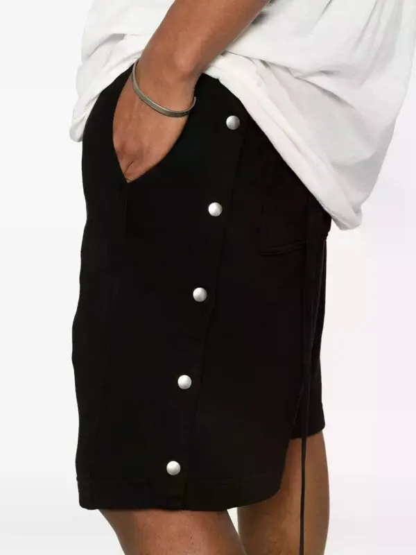 Rick Owens Drawstring Shorts With Snap Button Detail
