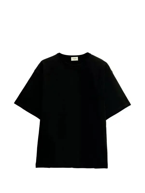 Saint Laurent Logo-embroidered T-shirt - Black
