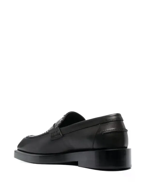 Versace Square-toe Studded Loafers