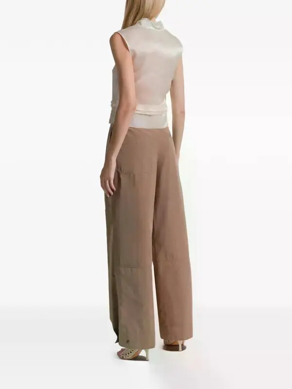 Alberta Ferretti Ruffled Buttoned Blouse