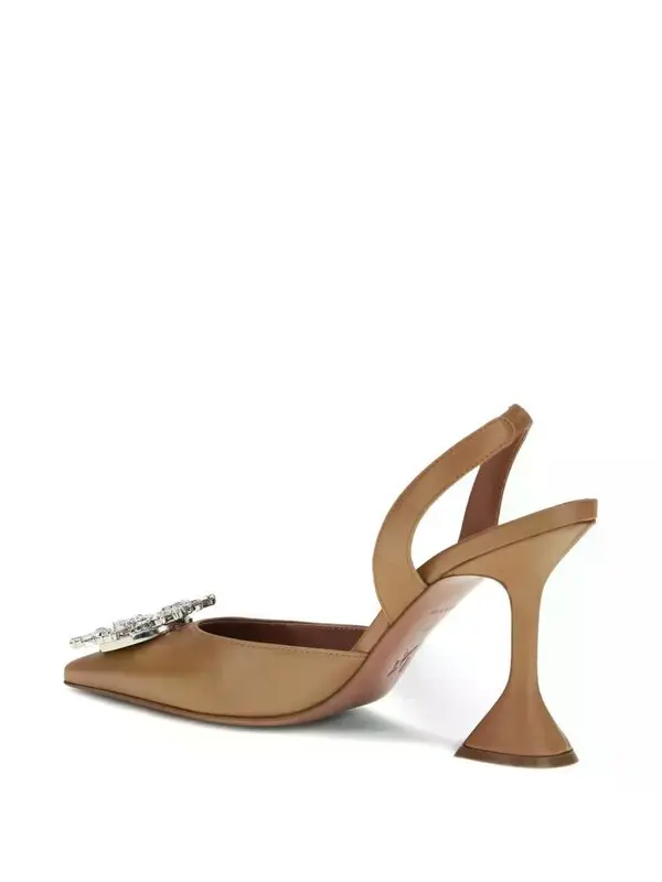 Amina Muaddi Jewel-embellished Slingback Pumps