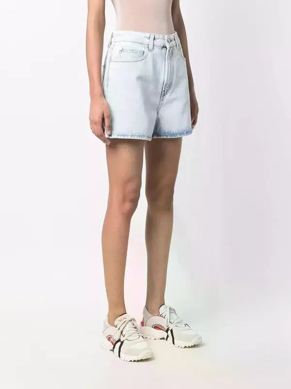 Off-White Diag-stripe Denim Shorts