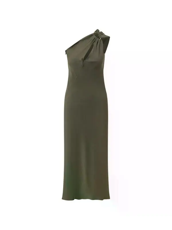 Max Mara One-shoulder Knotted Midi Dress