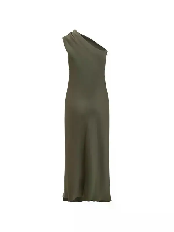 Max Mara One-shoulder Knotted Midi Dress