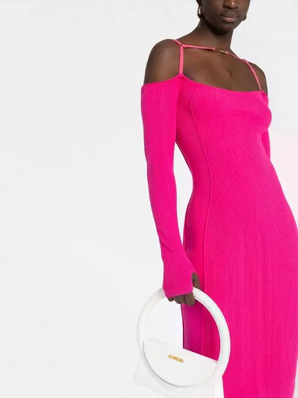 Jacquemus La Robe Sierra Ribbed Midi Dress - Pink