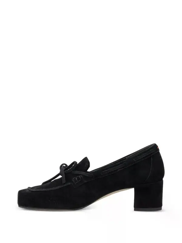 AeydĒ Suede Loafers With Tie Detail