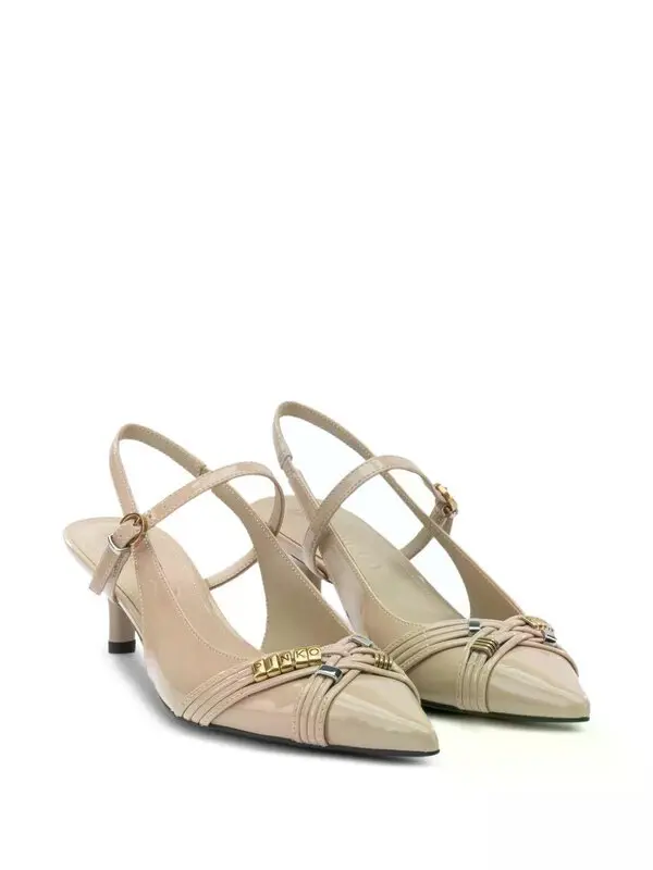Pinko Gloria Slingback Pumps - Neutrals