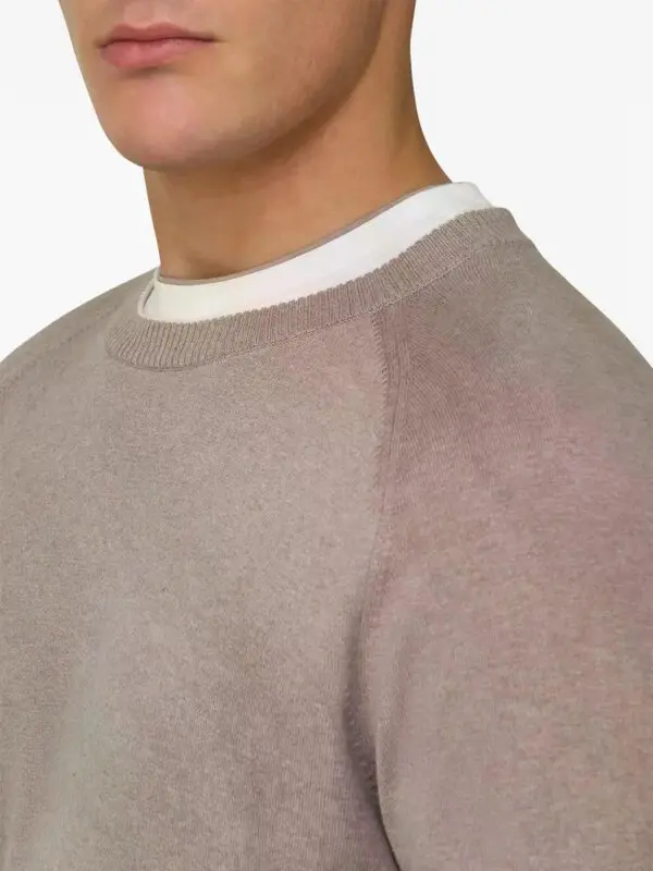 Boggi Milano Raglan Crew-neck Sweater - Neutrals