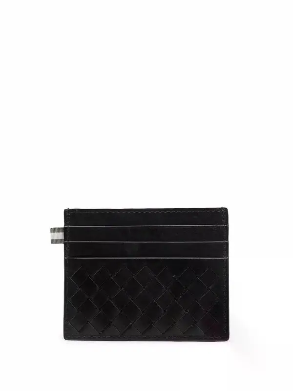 Officine Creative Boudin 122 Interwoven Leather Cardholder - Black