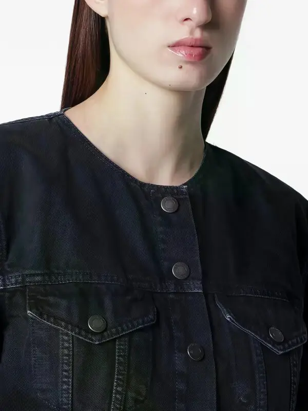 HAIKURE Shirley Bull 44 Buttoned Cropped Jacket - Grey