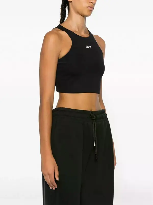 Off-White Logo-print Cropped Tank Top