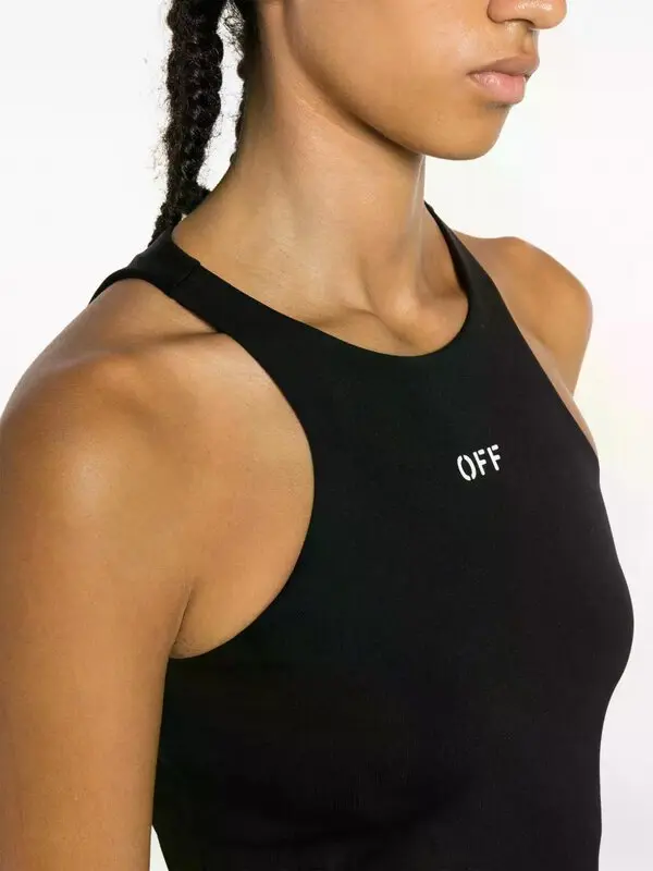 Off-White Logo-print Cropped Tank Top