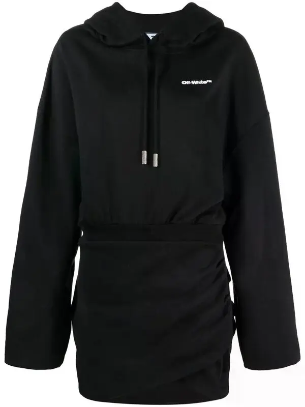 Off-White Logo-embroidered Hoodie Dress
