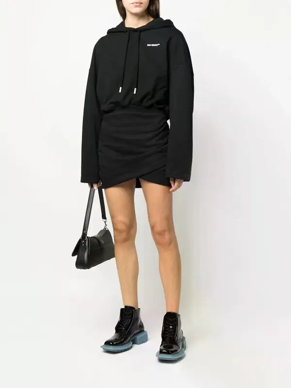 Off-White Logo-embroidered Hoodie Dress