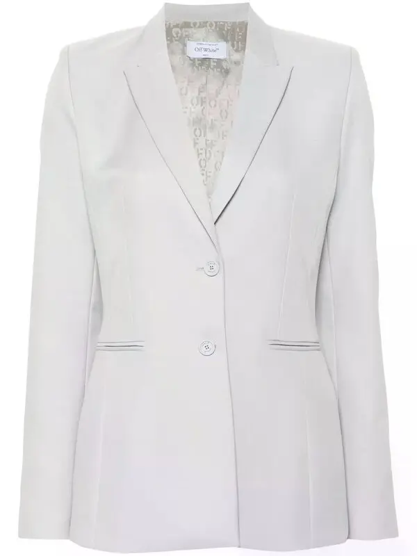 Off-White Single-breasted Blazer - Grey