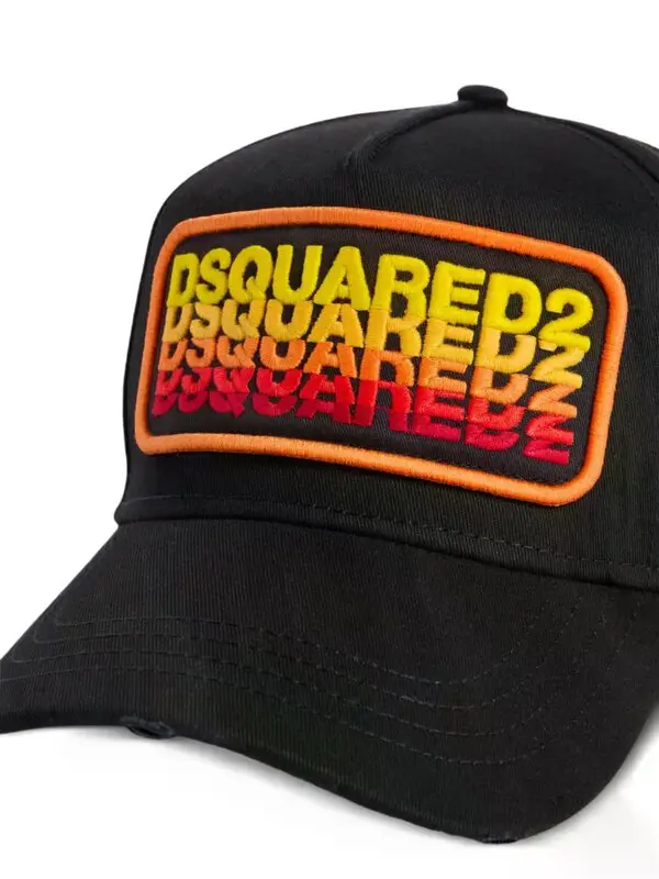 Dsquared2 Baseball Cap With Logo Patch - Black