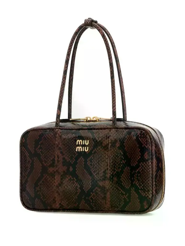 Miu Miu Medium Beau Ayers Printed Leather Shoulder Bag