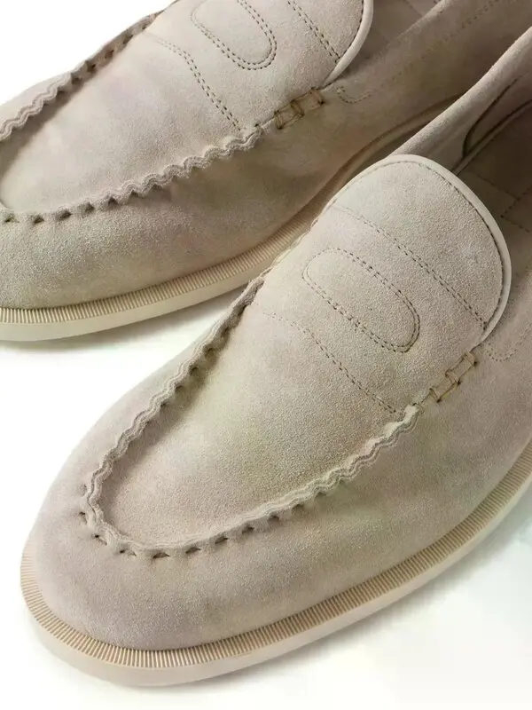 John Lobb Topstitched Loafers - Neutrals