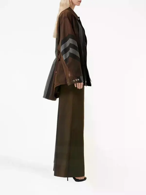 Burberry Check-pattern Wide-leg Trousers