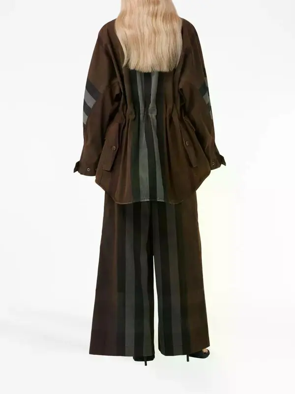 Burberry Check-pattern Wide-leg Trousers