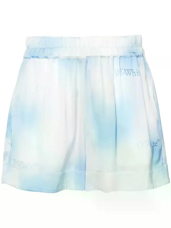 Off-White Logo-print Gradient Shorts