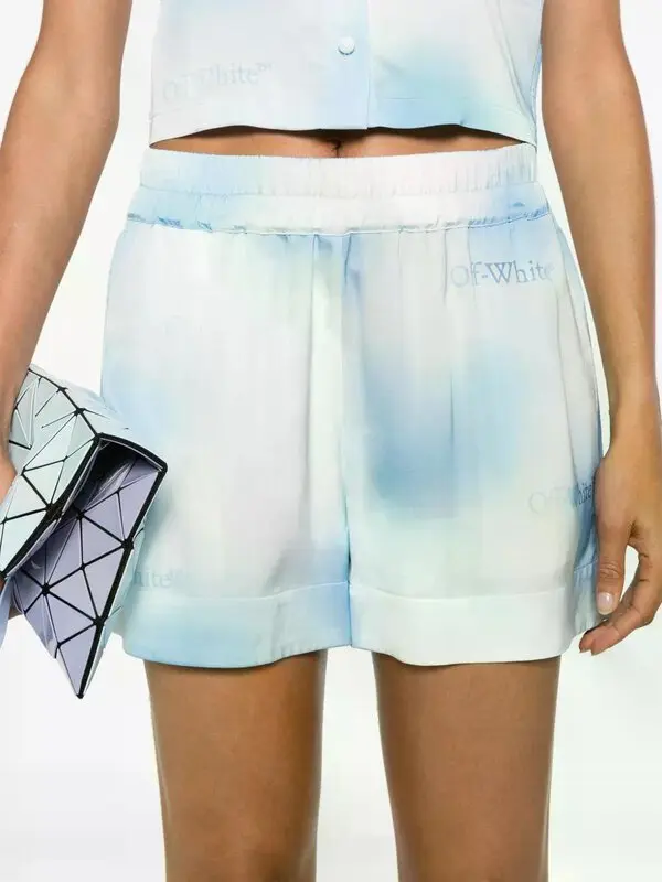 Off-White Logo-print Gradient Shorts