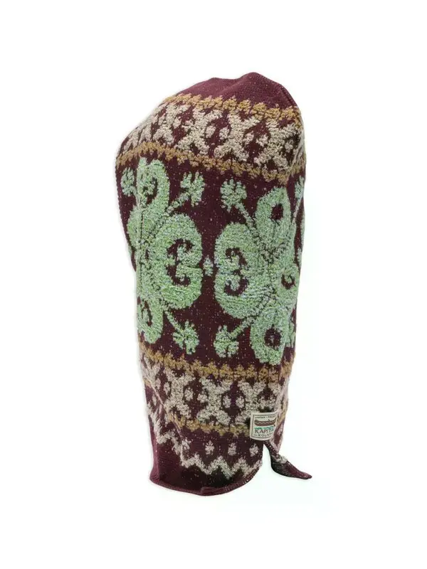 Kapital Patterned Balaclava - Red
