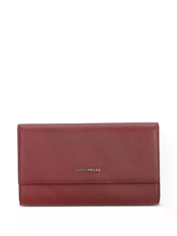 COCCINELLE Large Metallic Wallet - Red