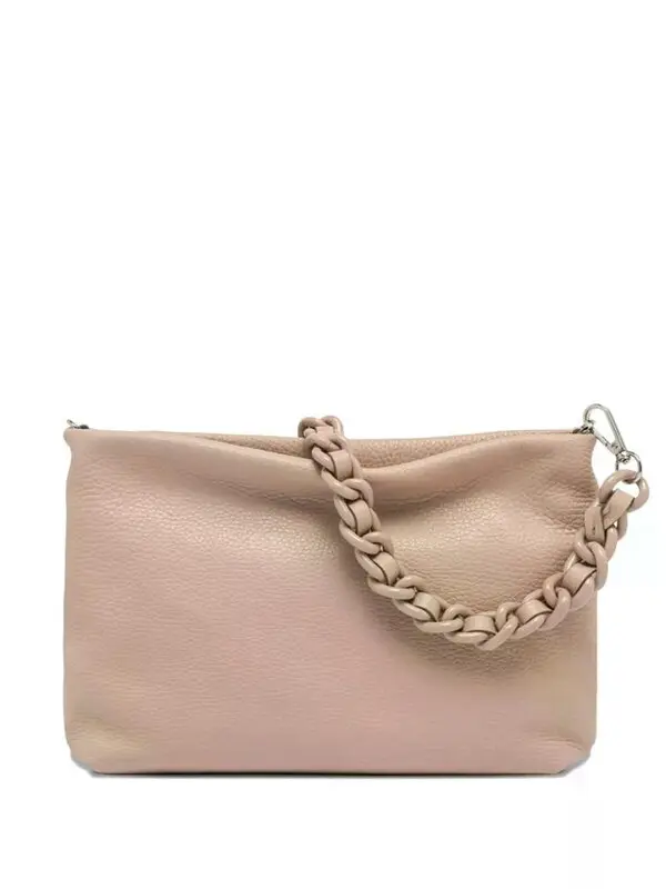 GIANNI CHIARINI Chain Strap Grained Clutch - Neutrals