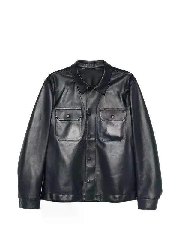 TOM FORD Leather Jacket - Blue