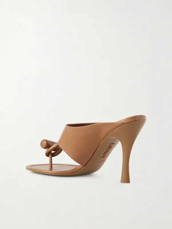 Loewe Toggle Leather Sandals - Brown