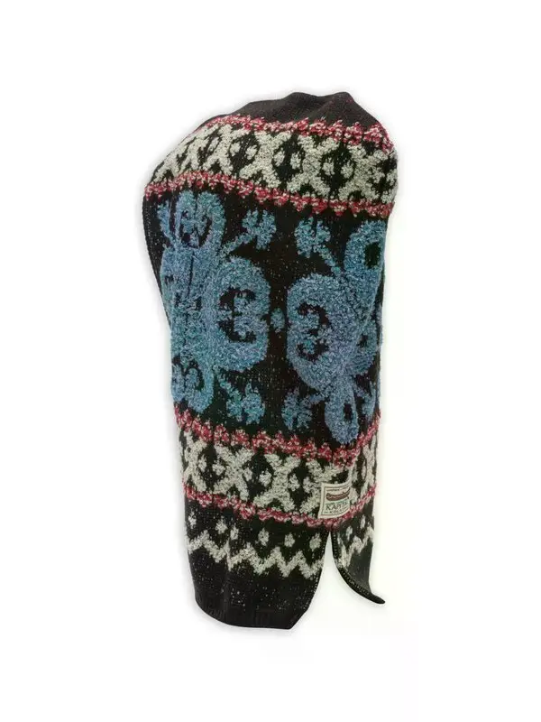 Kapital Patterned Knit Balaclava - Black