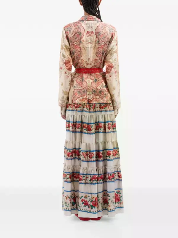 PIERRE-LOUIS MASCIA Floral-patterned Sash Jacket
