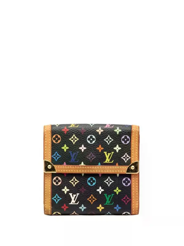 LOUIS VUITTON 2007 Monogram Multicolore Portefeuille Elise Trifold Wallet Small Wallets - Black