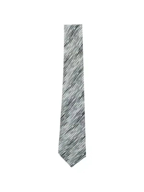 Emporio Armani Patterned Necktie - Grey