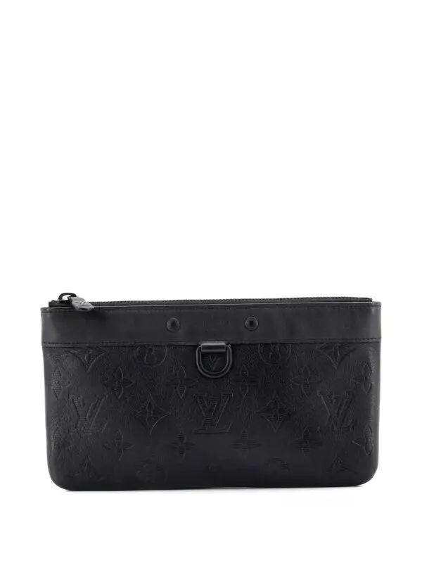 LOUIS VUITTON Discovery Pochette Monogram Shadow Leather Pm Pouch