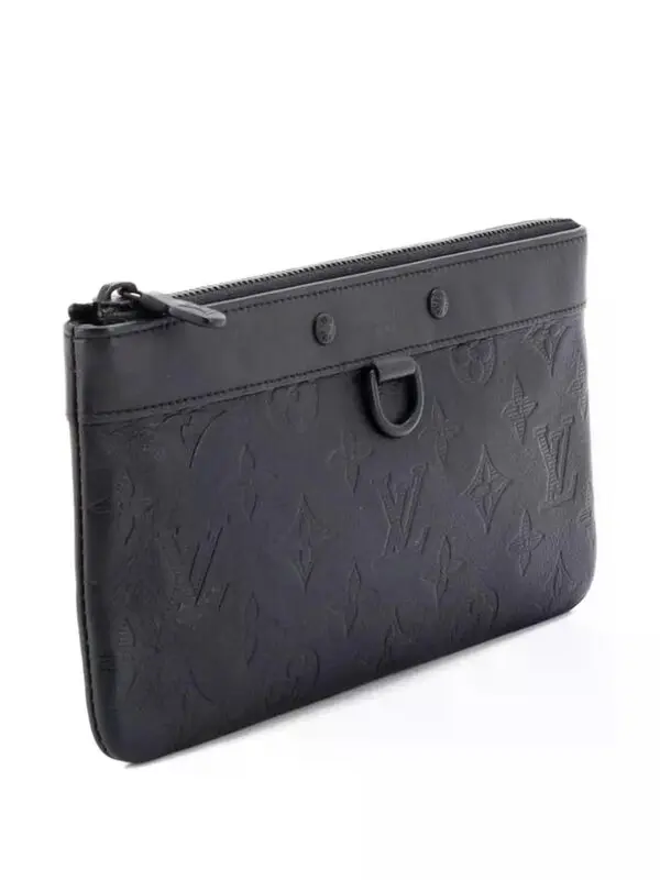 LOUIS VUITTON Discovery Pochette Monogram Shadow Leather Pm Pouch