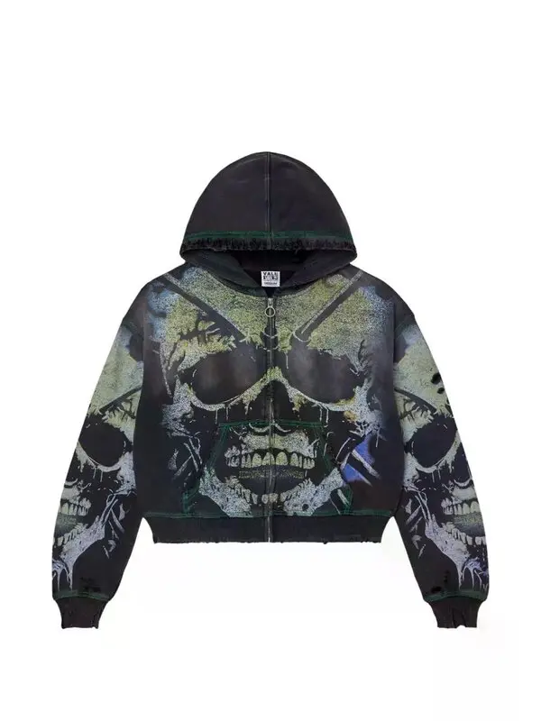 VALE FOREVER Graphic Print Zip-up Hoodie