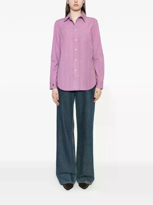 Polo Ralph Lauren Logo-embroidered Striped Shirt - Red