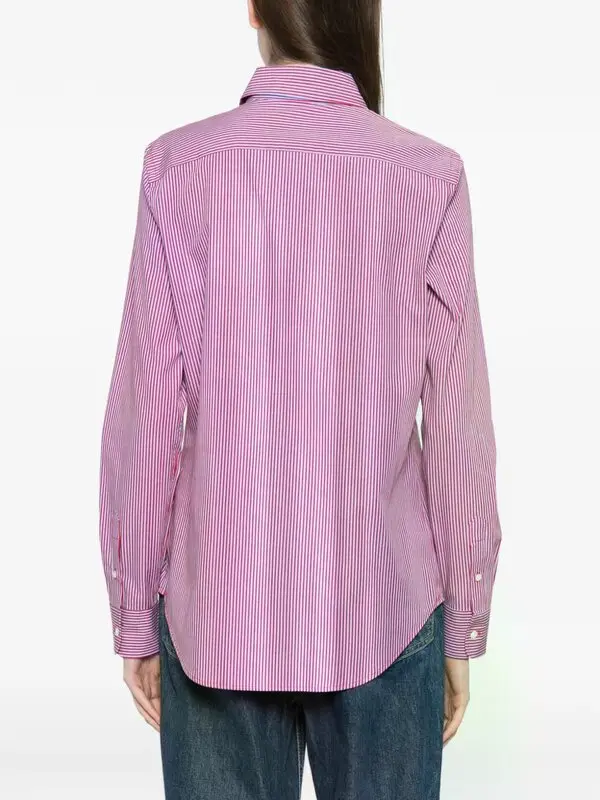 Polo Ralph Lauren Logo-embroidered Striped Shirt - Red