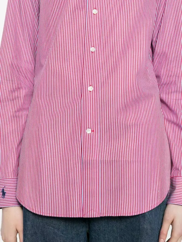 Polo Ralph Lauren Logo-embroidered Striped Shirt - Red