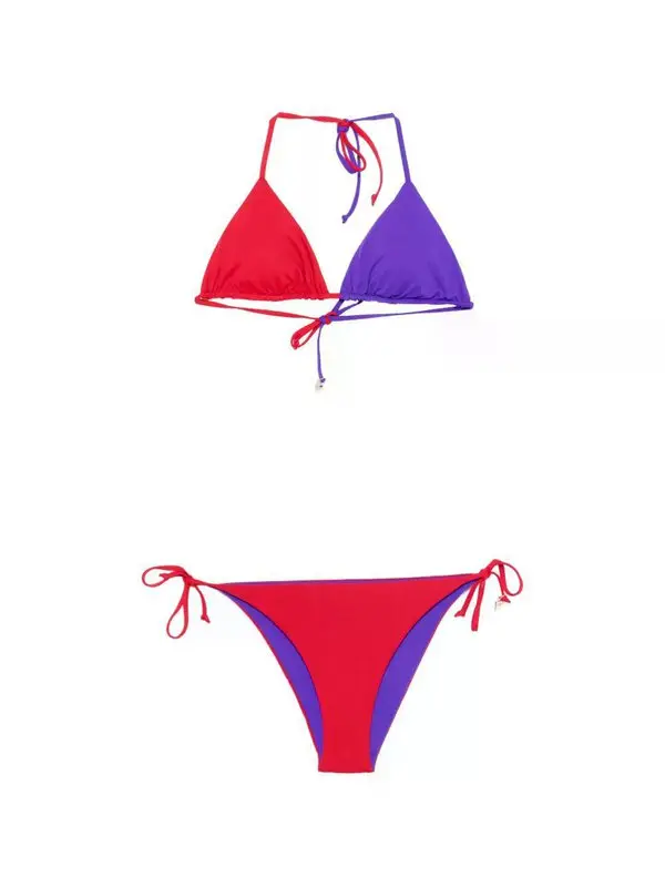 FISICO Triangle Bikini With Side-tie Bottoms - Red